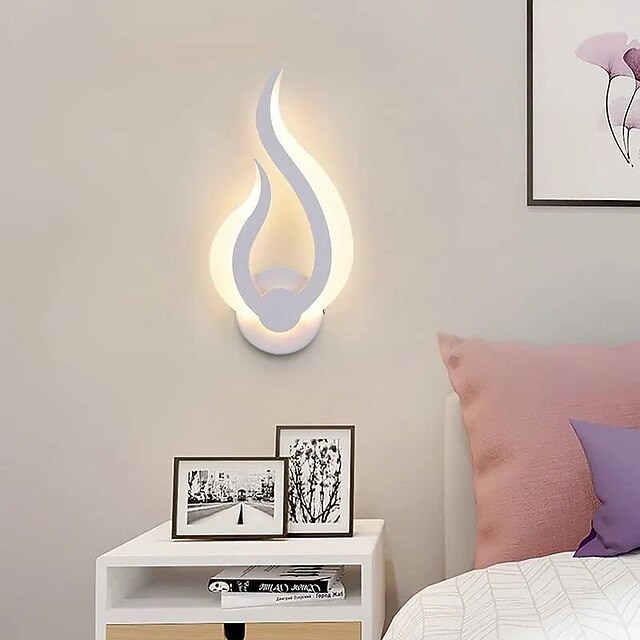 1-Light 31cm LED Wall Lamps Fire Shape Design Wall Sconces Modern ...