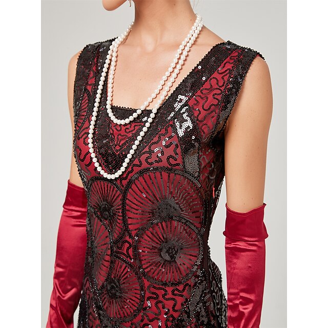 Roaring 20s 1920s Knee Length Dress Flapper Dress Prom Dress Normal ...
