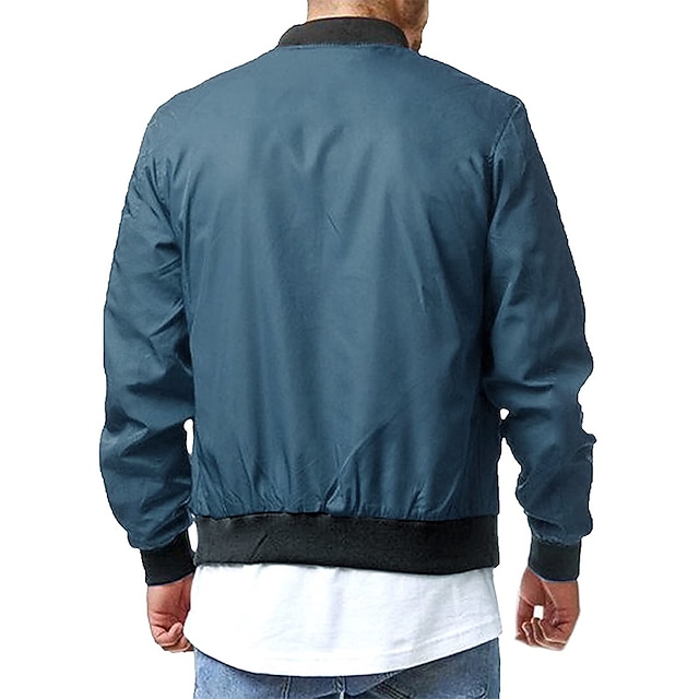 Men's Bomber Jacket Transition Jacket Causal Windproof Quick Dry Spring ...