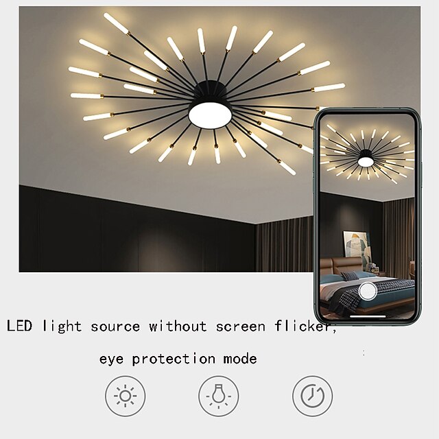 128cm Single Design Ceiling Lights Metal LED Nordic Style 110-240 V ...