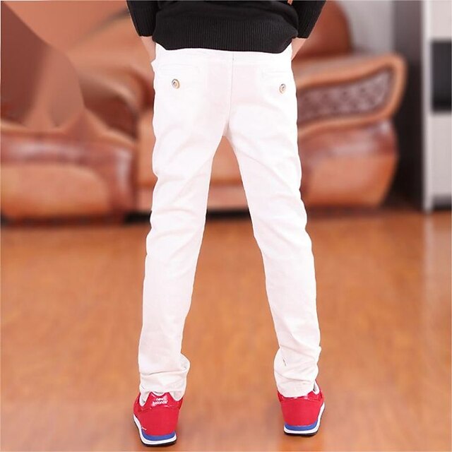 Boys 3D Solid Colored Pants Fall Winter Active Kids 3-13 Years Daily ...