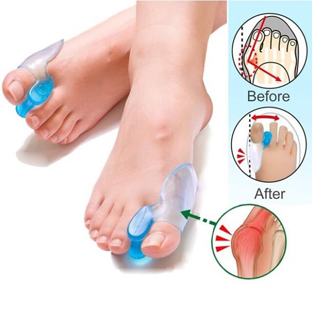 2 Pieces Big Toe Separator Bone Corrector Straightener Silicone Gel ...