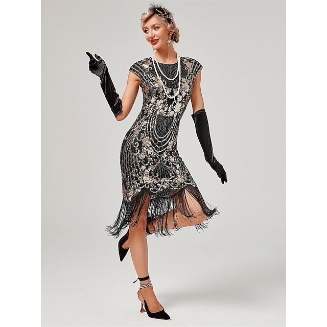 Roaring 20s 1920s Cocktail Dress Flapper Dress Dress Masquerade Normal ...