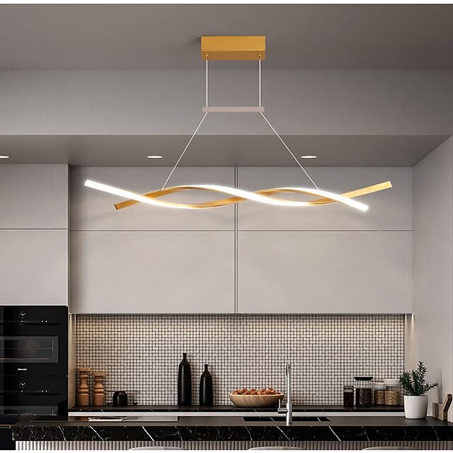 2-Light 80 cm Line Design Chandelier Aluminum Linear Painted Finishes ...