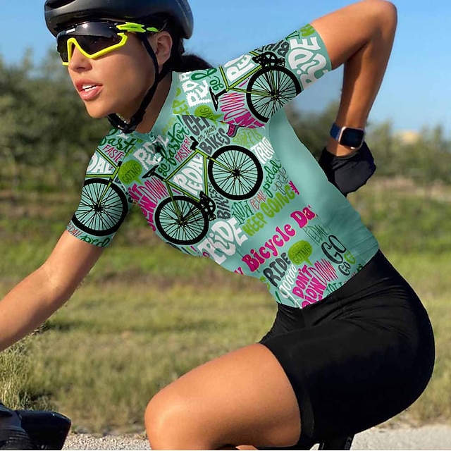 21Grams Women's Short Sleeve Cycling Jersey With 3 Rear Pockets Summer ...