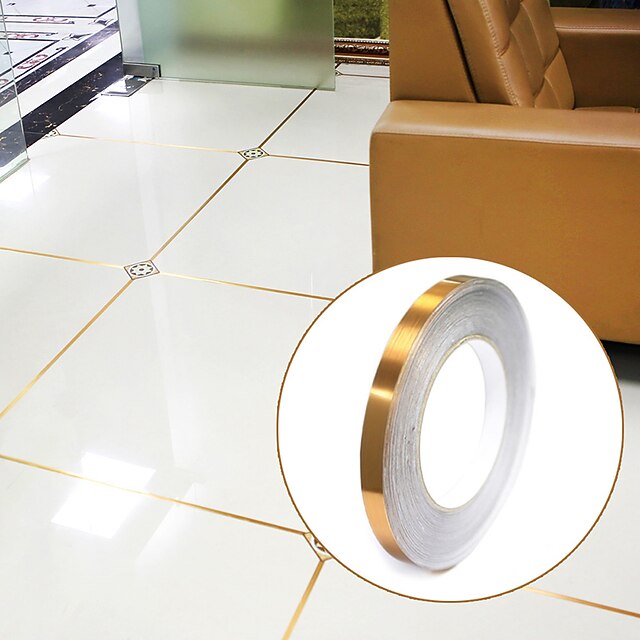 50m/166 Ft Tile Stickers Decorative Floor Wall Sticker Foil Line Peel ...