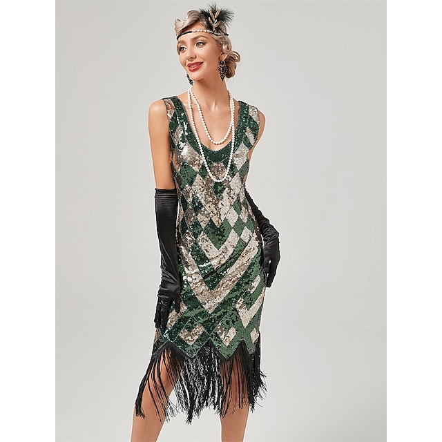 Roaring 20s 1920s Cocktail Dress Midi Flapper Dress Dress Prom Dress ...