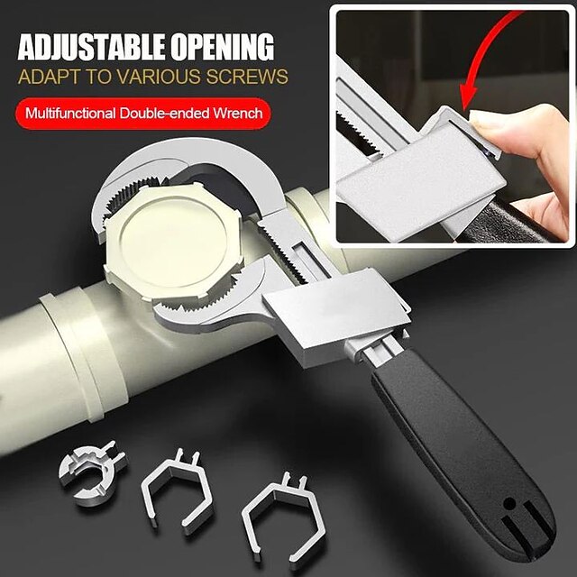 Universal Adjustable Double-ended Wrench Multifunctional Bathroom ...