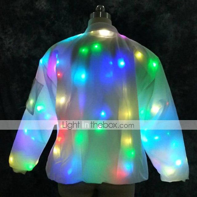 Glowing Jacket Womens Mens Hoodies Coat with LED Luminous for Party Bar ...