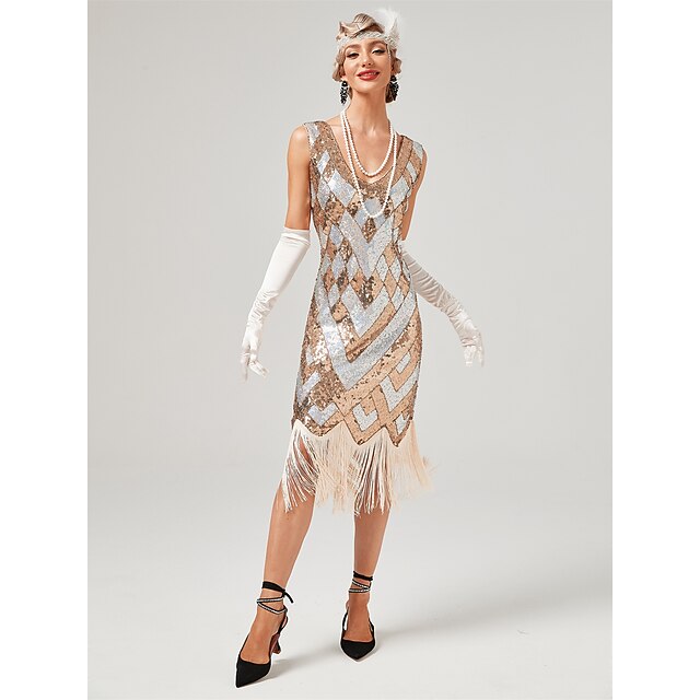 Roaring 20s 1920s Cocktail Dress Midi Flapper Dress Dress Prom Dress ...