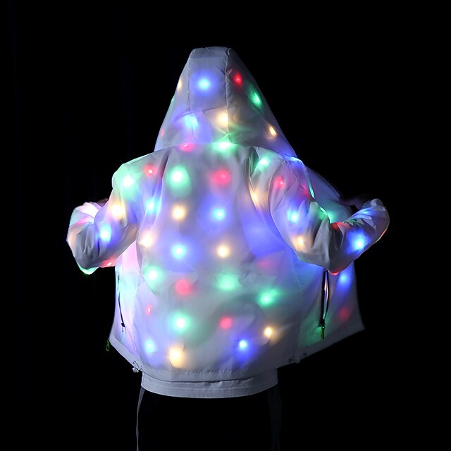 Glowing Jacket Womens Mens Hoodies Coat with LED Luminous for Party Bar ...