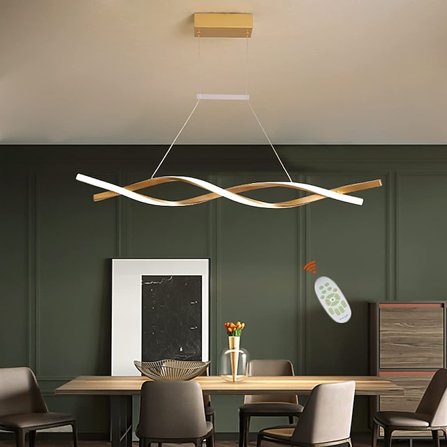 2-Light 80 cm Line Design Chandelier Aluminum Linear Painted Finishes ...