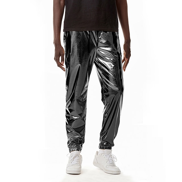 Men's Joggers Trousers Casual Pants Sequin Pants Drawstring Elastic ...
