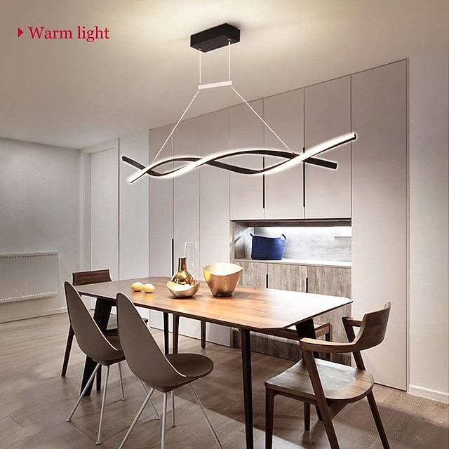 2-Light 80 cm Line Design Chandelier Aluminum Linear Painted Finishes ...