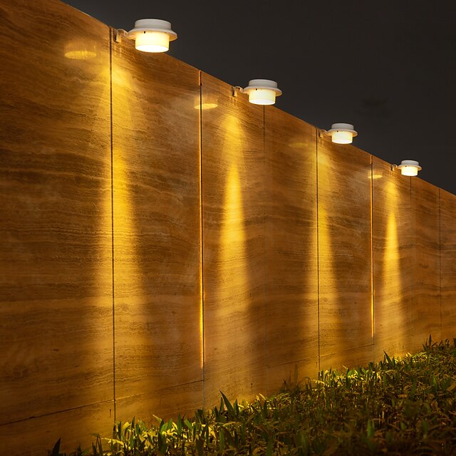 2/4pcs Solar Fence Light, Solar Gutter Light Outdoor 3LED Waterproof ...