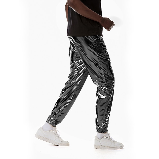 Men's Joggers Trousers Casual Pants Sequin Pants Drawstring Elastic ...