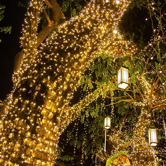 Outdoor Solar LED String Lights, Light 10/20/30/50/100m Waterproof ...