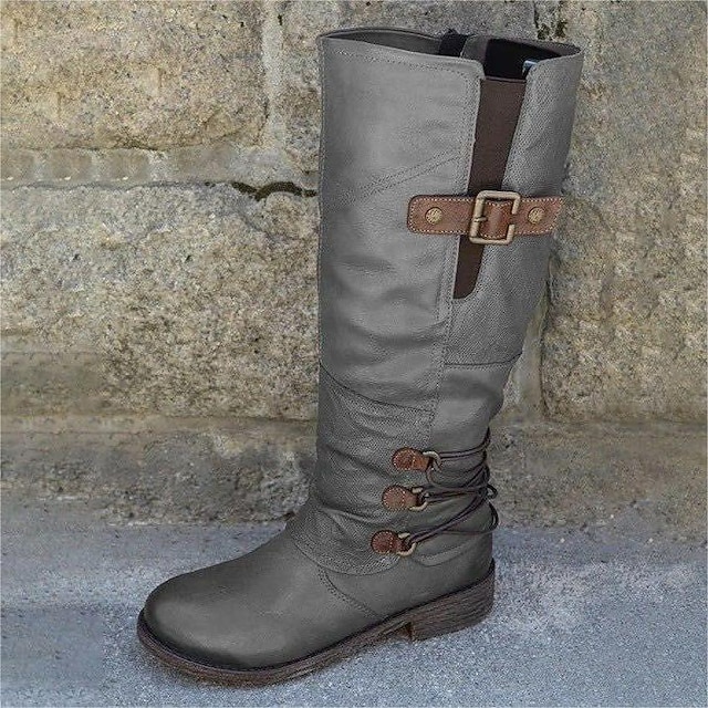 Women's Boots Biker boots Plus Size Riding Boots Outdoor Daily Solid ...