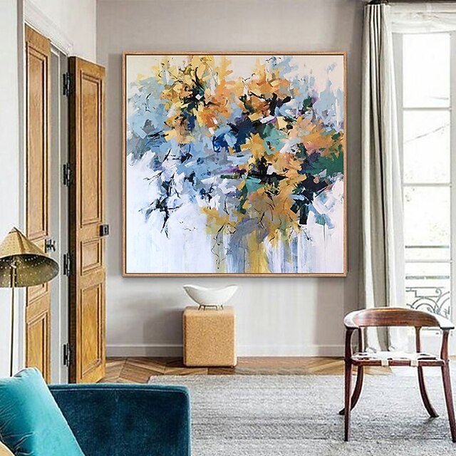 håndlavet oliemaleri lærred vægkunst dekoration moderne blomster til ...