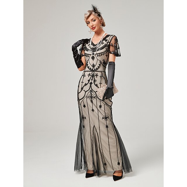 Roaring 20s 1920s Ankle Length Dress Evening Dress Prom Dress Normal ...