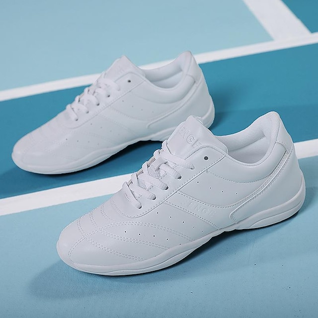 Women's Fitness Dance Shoes - Lightweight White Athletic Sneakers with ...