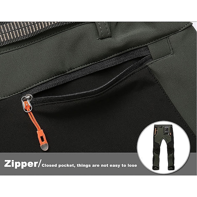 Herren Wanderhose Wanderhosen Fleece Gefütterte Hose Softshellhosen