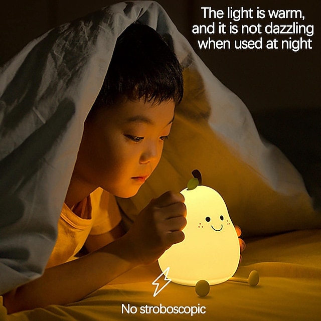 Cute Sleeping Silicone Night Light Gift Bedroom Sleeping Bedside Tap ...