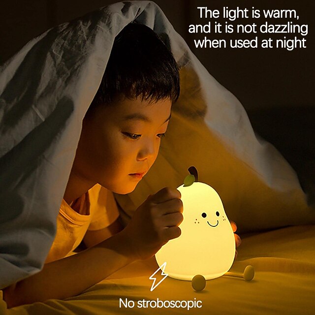 Cute Sleeping Silicone Night Light Gift Bedroom Sleeping Bedside Tap ...