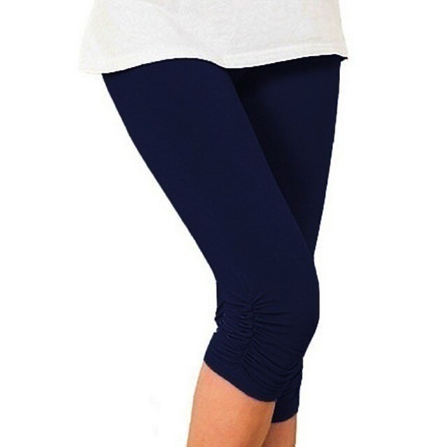 Women's Fashion Capri shorts Calf-Length Pants Casual Weekend Stretchy ...