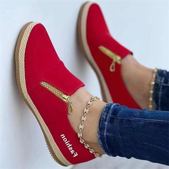 Damen Slip-Ons Übergrössen Slip-on-Sneakers Täglich Flacher Absatz ...