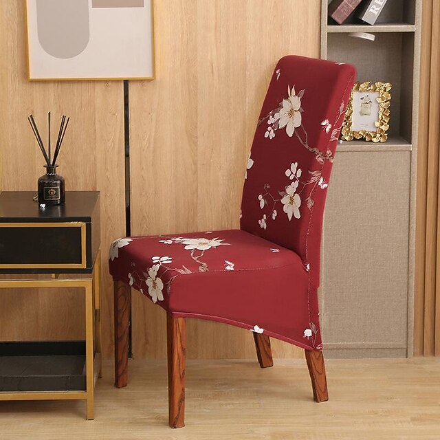 Stretch Printed Dining Room Chair Covers XL/Oversized Removable ...