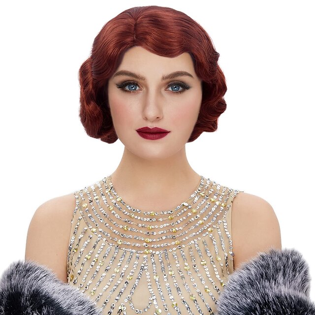 Roaring 20S Wig Wave 1920S Wig Short Curly Fancy Dress for Women ...