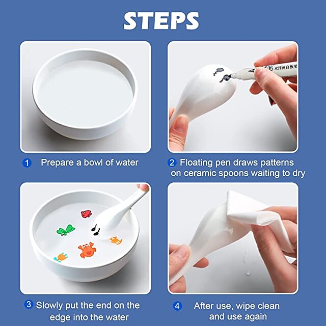 Magical Water Painting Pen, 12 Colors Magic Floating Ink Pen Kit Set ...