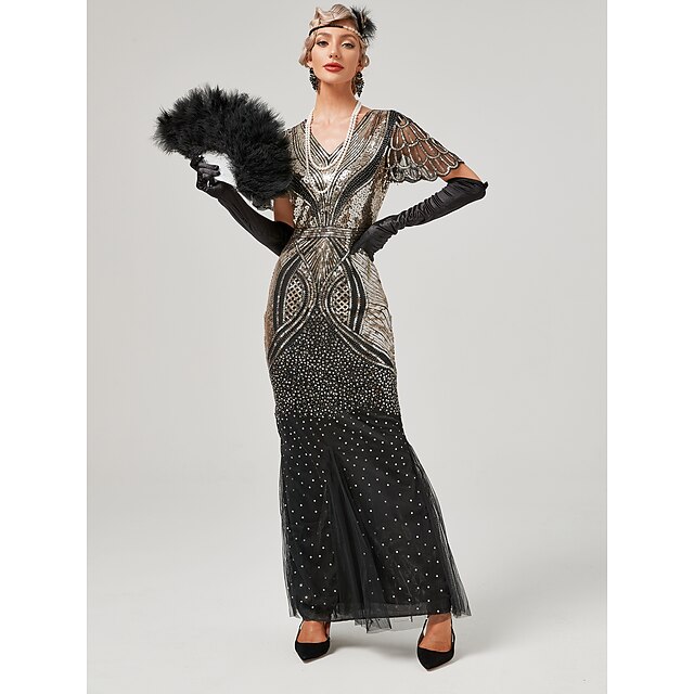 Roaring 20s 1920s Ankle Length Dress Evening Dress Prom Dress Normal ...