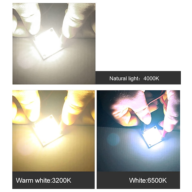 9/20pcs LED Lamp Bead Source Warm White Natural light White Light 3-12W ...