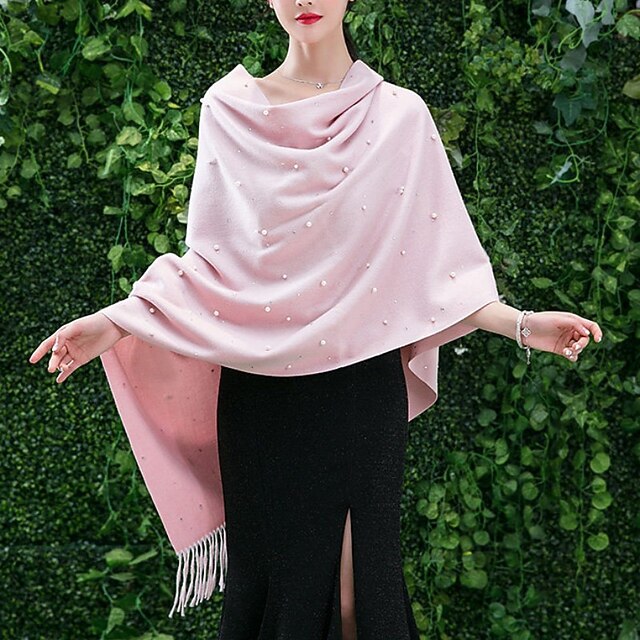 Shawl & Wrap Shawls Women's Wrap Pure Elegant Sleeveless Imitation ...