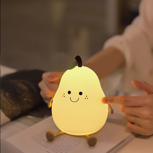 Cute Sleeping Silicone Night Light Gift Bedroom Sleeping Bedside Tap ...