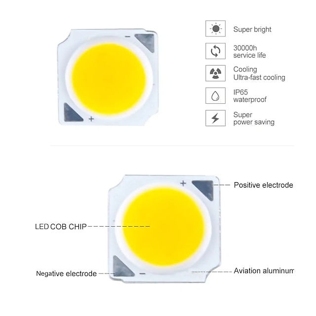 9/20pcs LED Lamp Bead Source Warm White Natural light White Light 3-12W ...