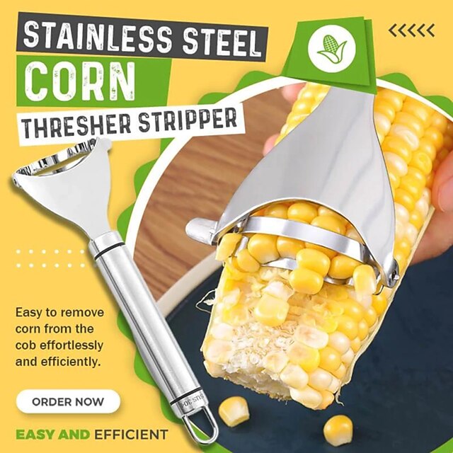 Stainless Steel Corn Stripper with Self-adhesive Hook Corns Threshing ...