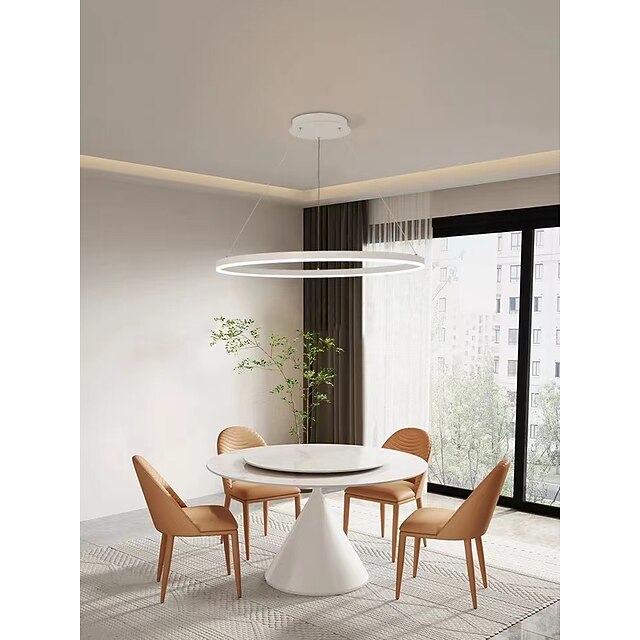 κρεμαστό φωτιστικό led 40/60/80cm Σχέδιο κύκλου 1 φωτός με ροοστάτη ...