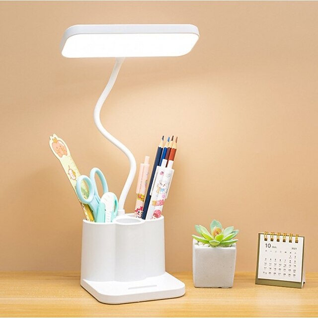 Desk Lamp LED Flexible Study Lamp With Pen Holder LED Desk Lamp With ...