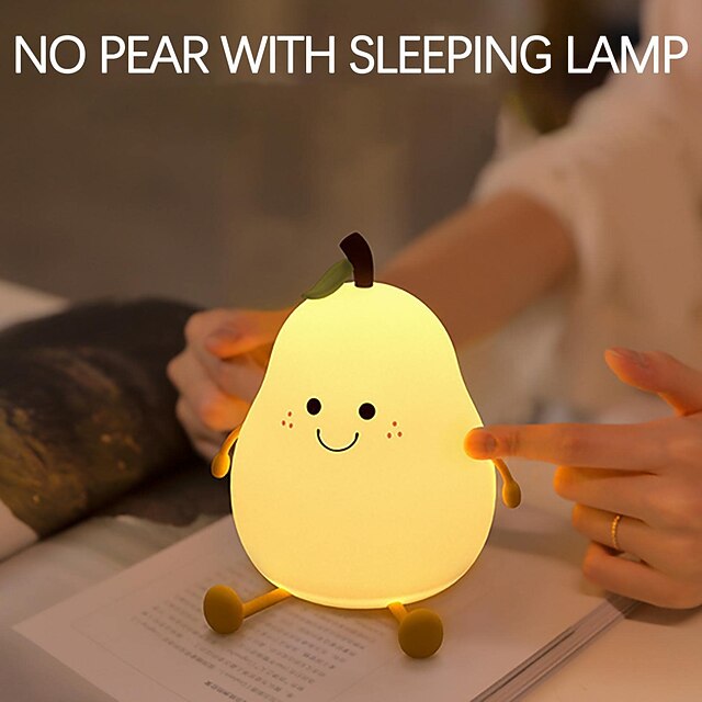 Cute Sleeping Silicone Night Light Gift Bedroom Sleeping Bedside Tap ...