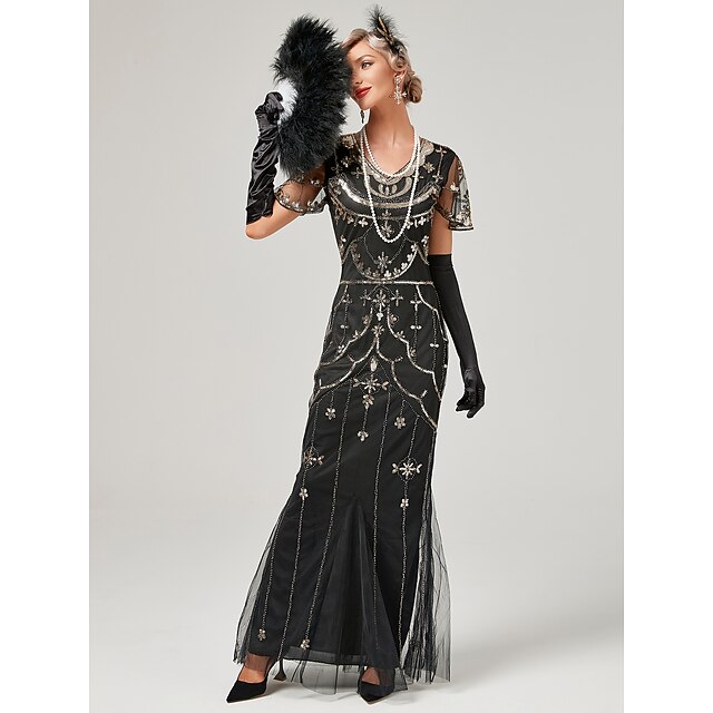 Roaring 20s 1920s Ankle Length Dress Evening Dress Prom Dress Normal ...