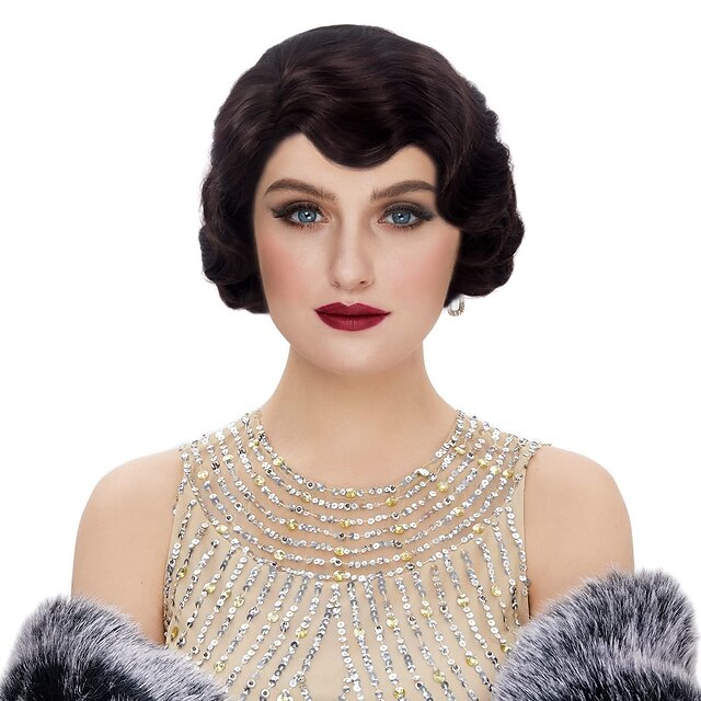 Roaring 20S Wig Wave 1920S Wig Short Curly Fancy Dress for Women ...