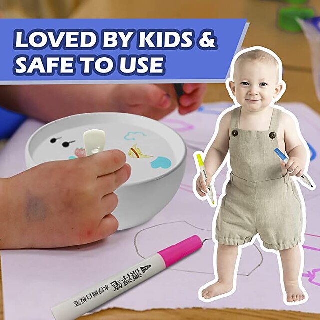 Magical Water Painting Pen, 12 Colors Magic Floating Ink Pen Kit Set ...