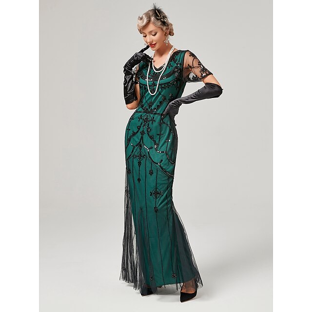 Roaring 20s 1920s Cocktail Dress Ankle Length Dress Prom Dress Evening ...
