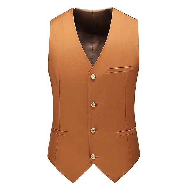 Men's Vest Waistcoat Formal Wedding Work Business Business Formal Style ...