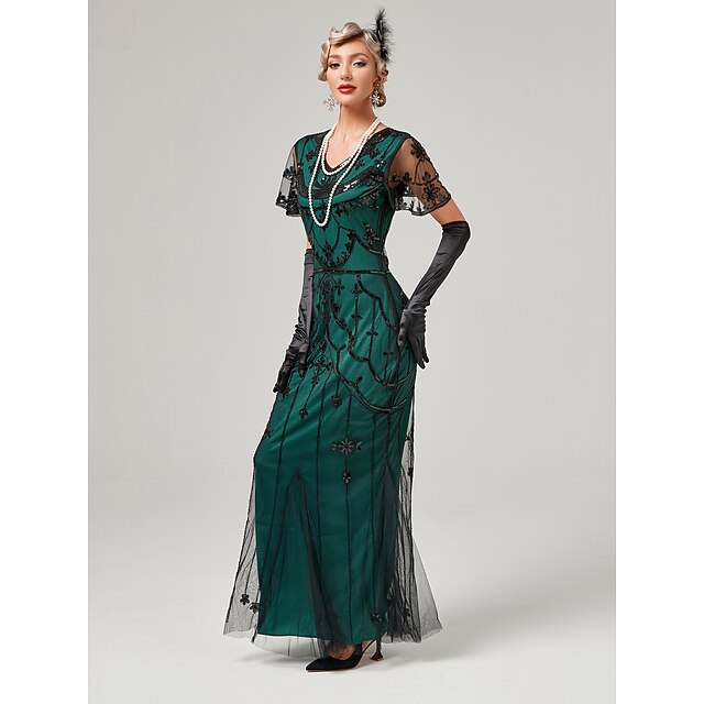 Roaring 20s 1920s Ankle Length Dress Evening Dress Prom Dress Normal ...