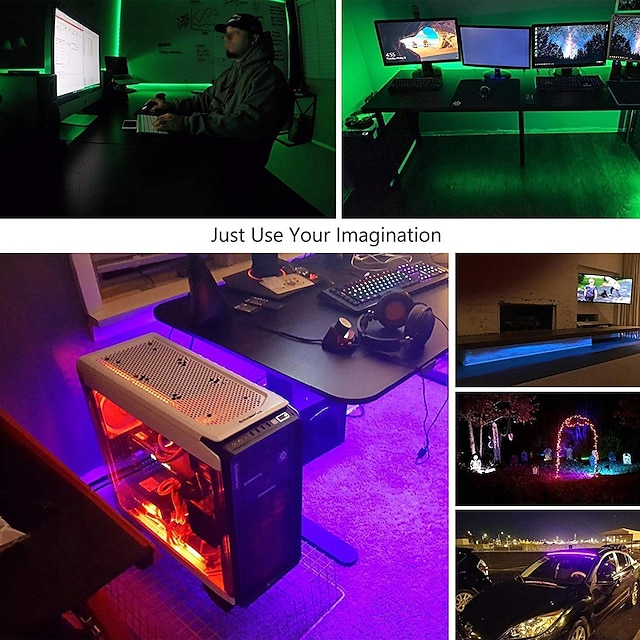 LED Light Strip 15m/20m 50ft 65.6ft RGB Color Change LED Light Strip ...