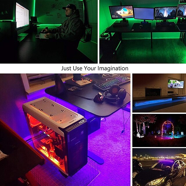 LED Light Strip 15m/20m 50ft 65.6ft RGB Color Change LED Light Strip ...